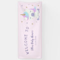 Cute Unicorn Baby Shower Welcome Banner | Zazzle