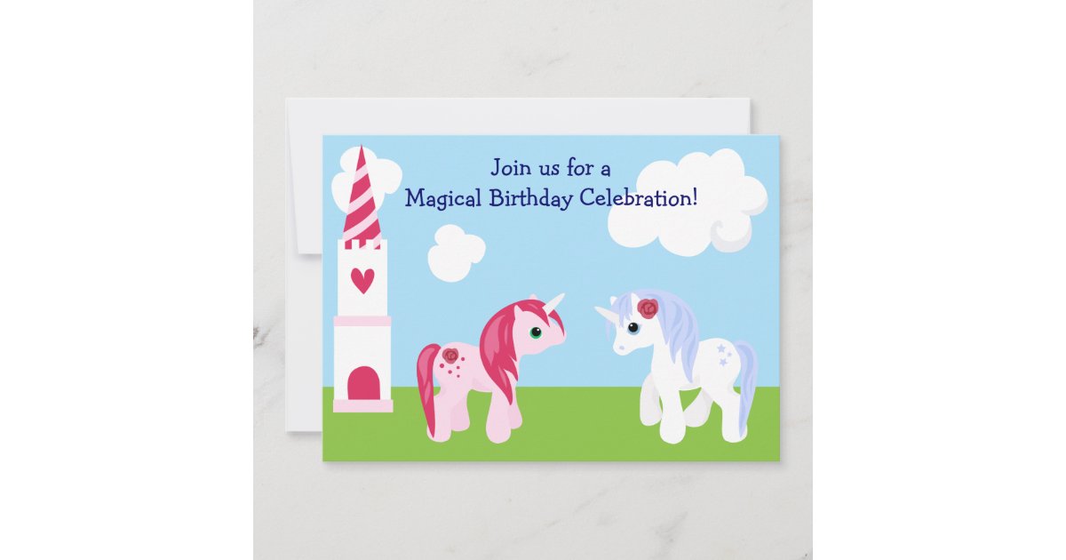 Cute Unicorn Birthday Invitation | Zazzle