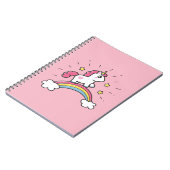 Cute Unicorn On A Rainbow Design Notebook | Zazzle
