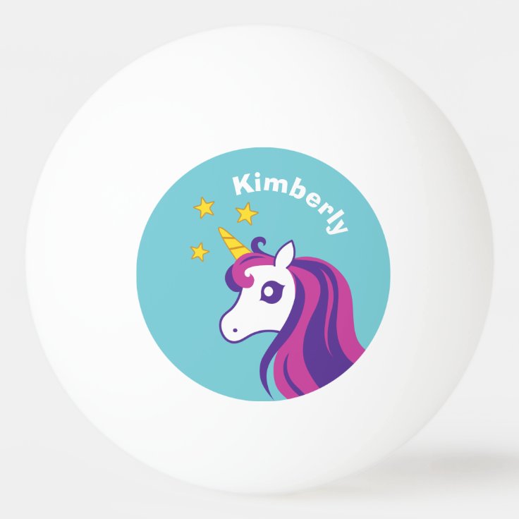Cute unicorn ping pong balls for table tennis | Zazzle
