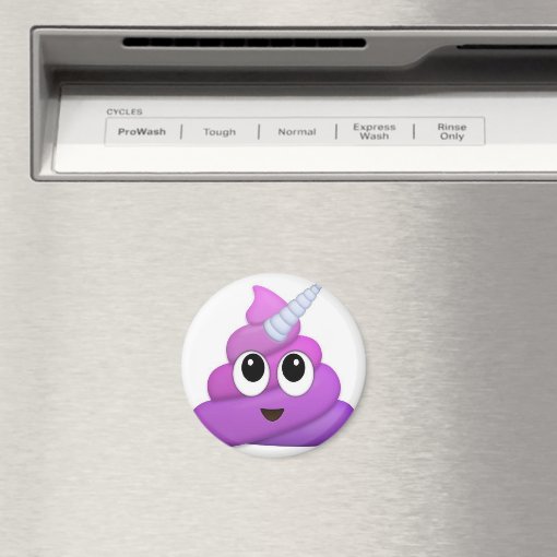 Cute Unicorn Poop emoji Magnet | Zazzle