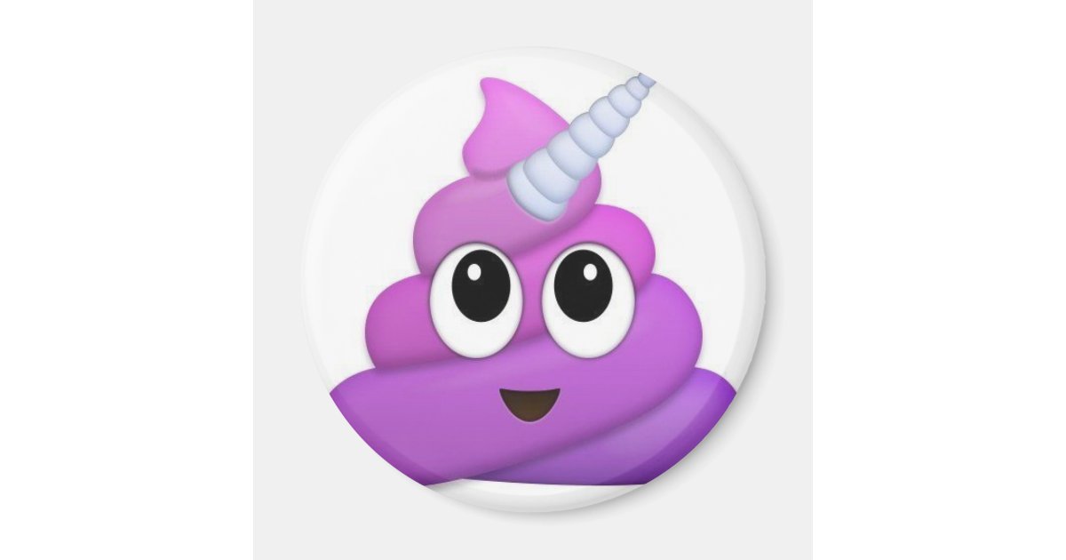 Cute Unicorn Poop emoji Magnet | Zazzle