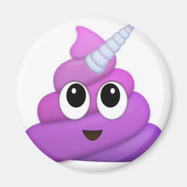 Cute Unicorn Poop emoji Magnet | Zazzle