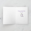 Cute Unicorn Purple Birthday Card | Zazzle