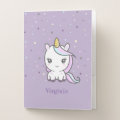 Cute Unicorn Purple Pocket Folder | Zazzle