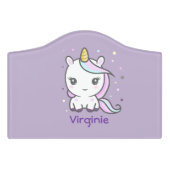 Cute Unicorn Purple Room Sign | Zazzle