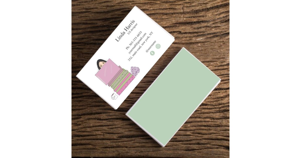 Cute, UX designer, graphic designer Business Card | Zazzle