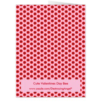 Cute Valentines Day Bee Card | Zazzle