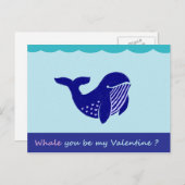 Cute Valentine's Day Whale Funny Postcard | Zazzle