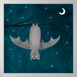 Cute Vampire Bat Poster | Zazzle