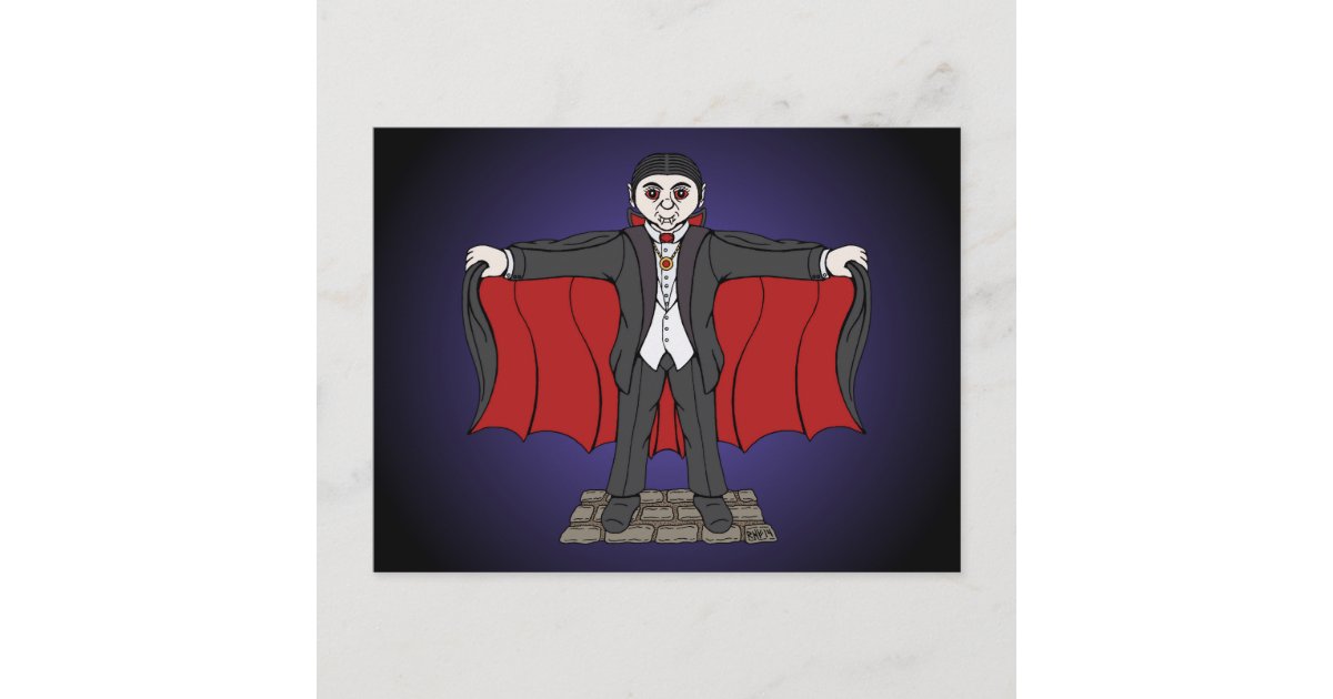 Cute Vampire/Dracula Postcard | Zazzle