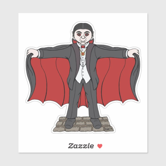 Cute Vampire/Dracula Sticker | Zazzle.com