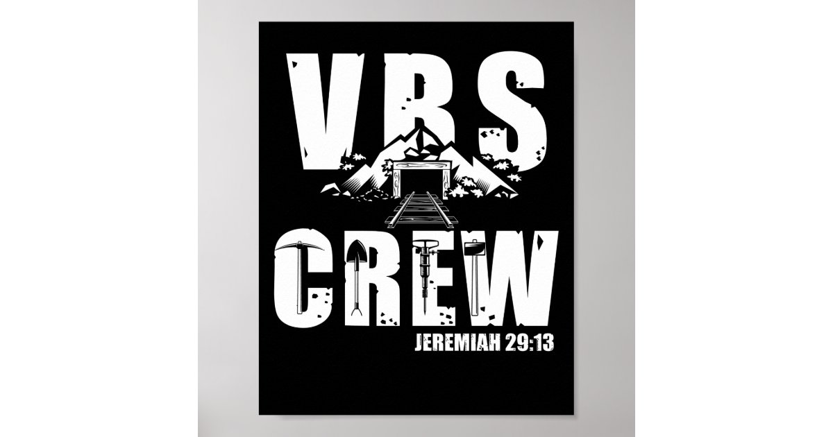 Cute VBS Digging Crew 2021 Vacation Bible School Poster | Zazzle