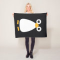 Cute Vector Penguin Fleece Blanket | Zazzle