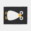 Cute Vector Penguin Fleece Blanket | Zazzle