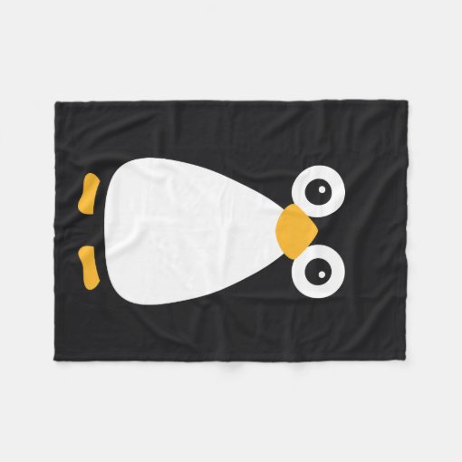 Cute Vector Penguin Fleece Blanket | Zazzle
