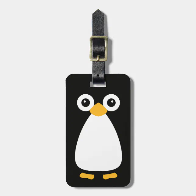 Cute Vector Penguin Luggage Tag | Zazzle