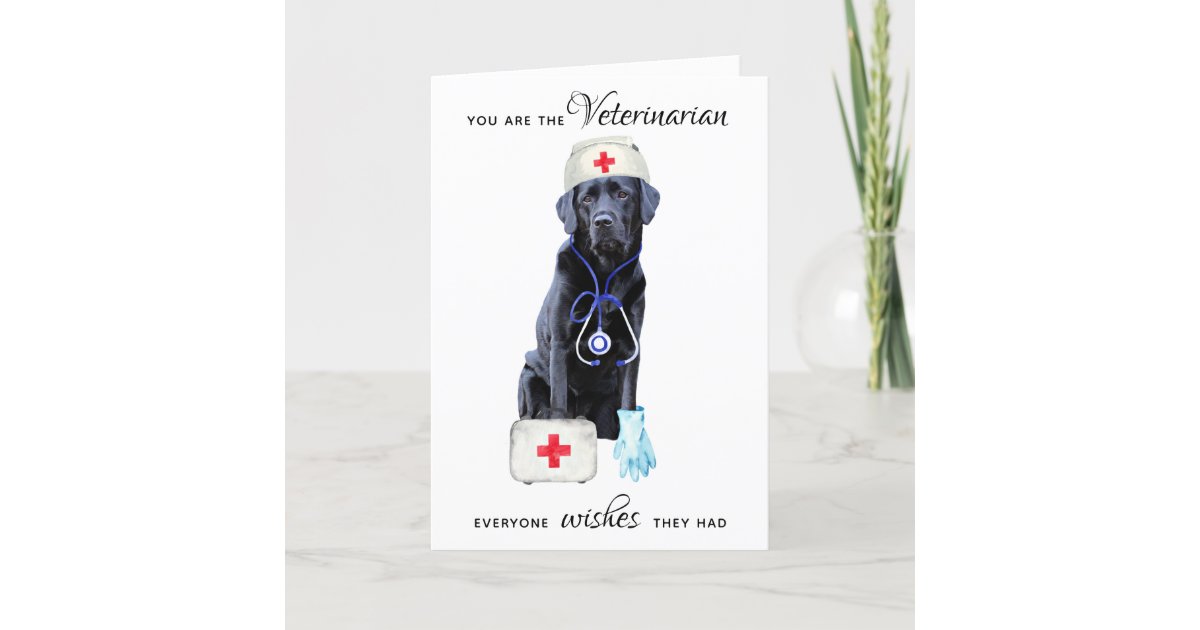 Cute Veterinary Professional Veterinarian Thank You Card | Zazzle
