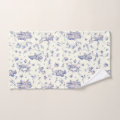 Cute Vintage Cherub Cupid Angels Blue Floral Toile Bath Towel Set | Zazzle