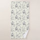 Cute Vintage Cupid Angel Black White Floral Toile Bath Towel Set | Zazzle