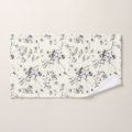 Cute Vintage Cupid Angel Black White Floral Toile Bath Towel Set | Zazzle