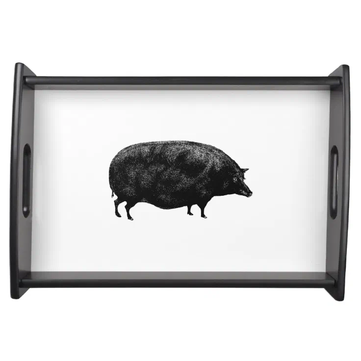 Cute Vintage Pig Serving Tray | Zazzle