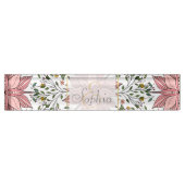 Cute Vintage Pink Floral Doodles Tile Art Desk Name Plate | Zazzle
