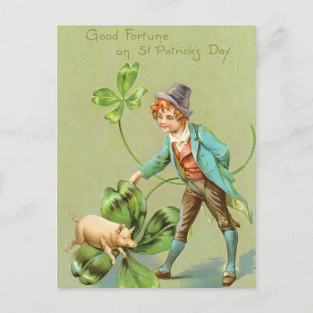Cute vintage Saint Patrick's Day postcard | Zazzle
