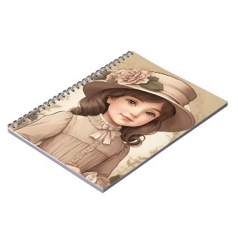 Cute Vintage Victorian Girl Portrait Notebook | Zazzle