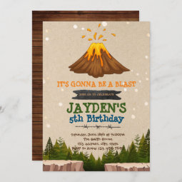 Cute volcano party invitation | Zazzle