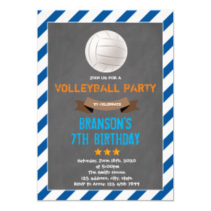 Volleyball Birthday Invitations | Zazzle