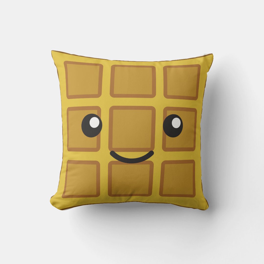 Cute Waffle Throw Pillow | Zazzle