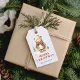Cute Watercolor Bear Merry Christmas Holiday Gift Tags | Zazzle