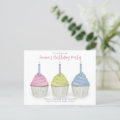 Cute Watercolor Cupcakes QR Code Social Media Postcard | Zazzle
