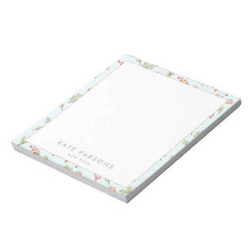 Cute Watercolor Floral Pattern Notepad | Zazzle