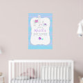 Cute Watercolor Llama themed Baby Shower Welcome Poster | Zazzle