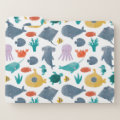 Cute Watercolor Ocean Animals Pattern File Folder | Zazzle