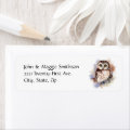 Cute Watercolor Owl Bird Nature art Label | Zazzle