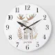 Cute Watercolor Woodland Moose Personalized Large Clock | Zazzle