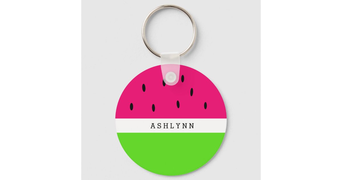 Cute Watermelon Keychain | Zazzle