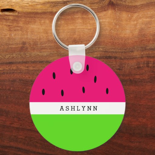 Cute Watermelon Keychain | Zazzle