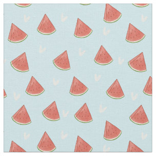 Tropical Watermelon Pattern Fabric | Zazzle