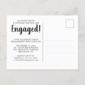 Cute We Are Engaged Photo Script Engagement Party Announcement Postcard ...
