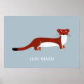 Cute Weasel Poster | Zazzle