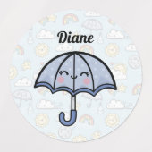 Cute Weather Waterproof Kids' Labels | Zazzle