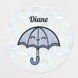 Cute Weather Waterproof Kids' Labels | Zazzle