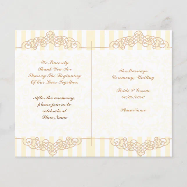cute wedding program | Zazzle