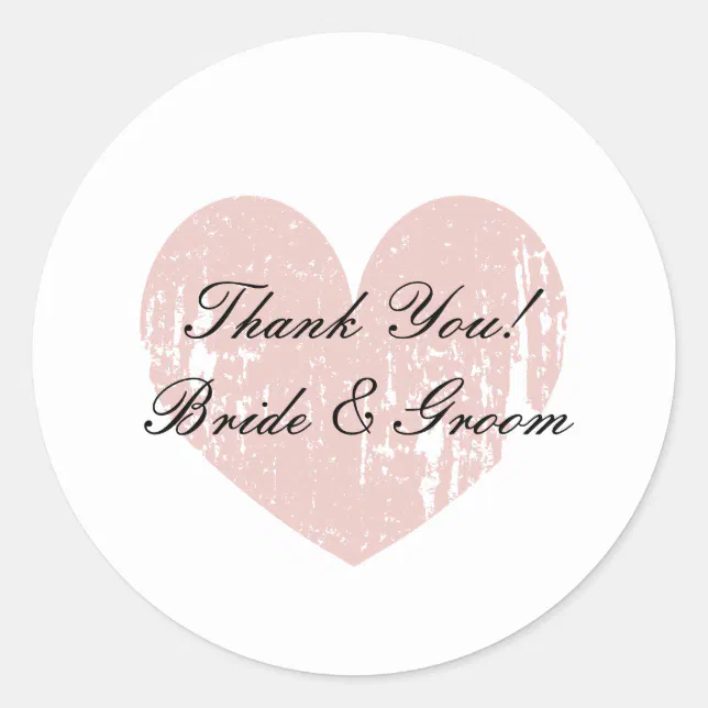Cute wedding thank you stickers | envelope sealers | Zazzle