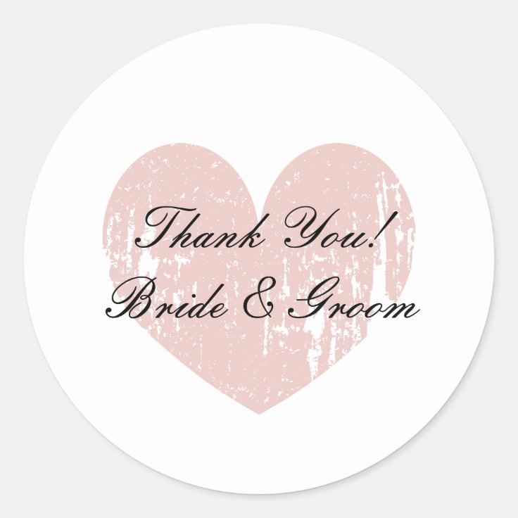 Cute wedding thank you stickers | envelope sealers | Zazzle