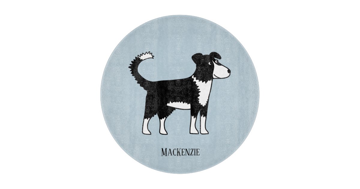 Cute Welsh Border Collie Dog Cutting Board | Zazzle